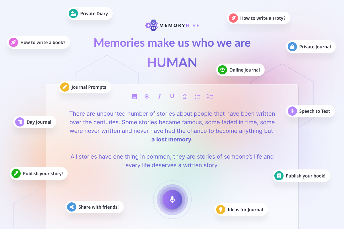 Write Your Story - Memory Hive