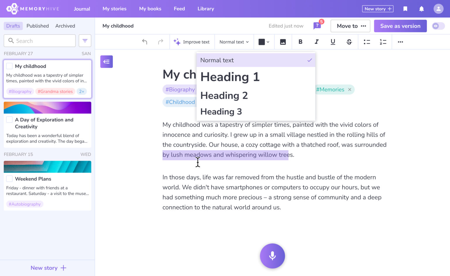 Features - Memory Hive